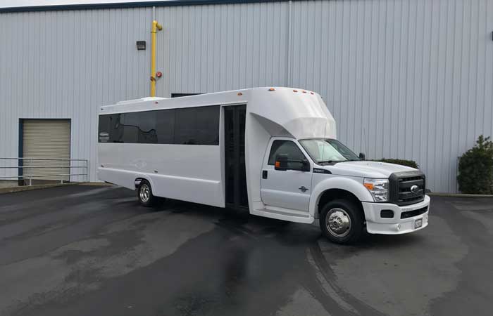 24-Passenger-Party-Bus-Exterior | Absolute Comfort Limousine